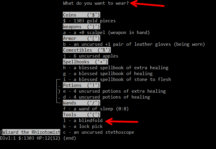 Bug in wear menu · Issue #441 · NetHack/NetHack · GitHub