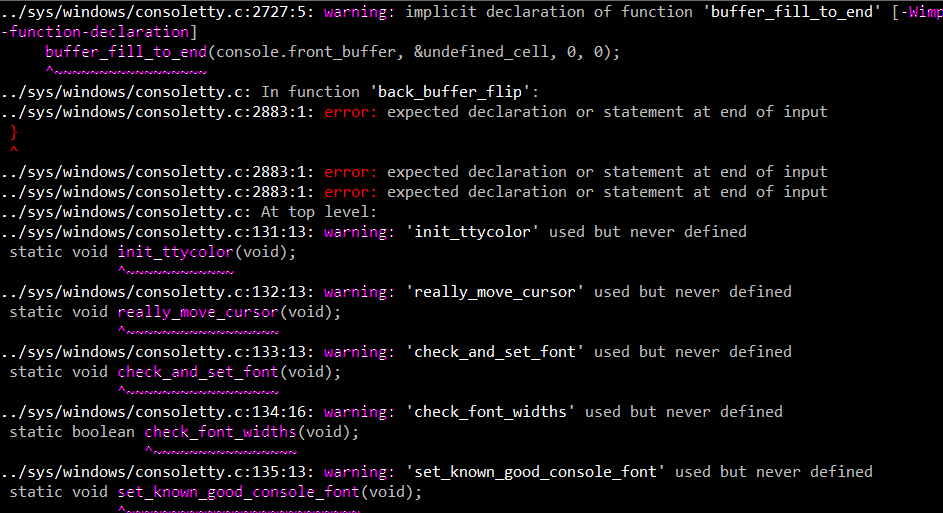 Compile error with NO_VT for Windows (console) · Issue #604 · NetHack/NetHack · GitHub