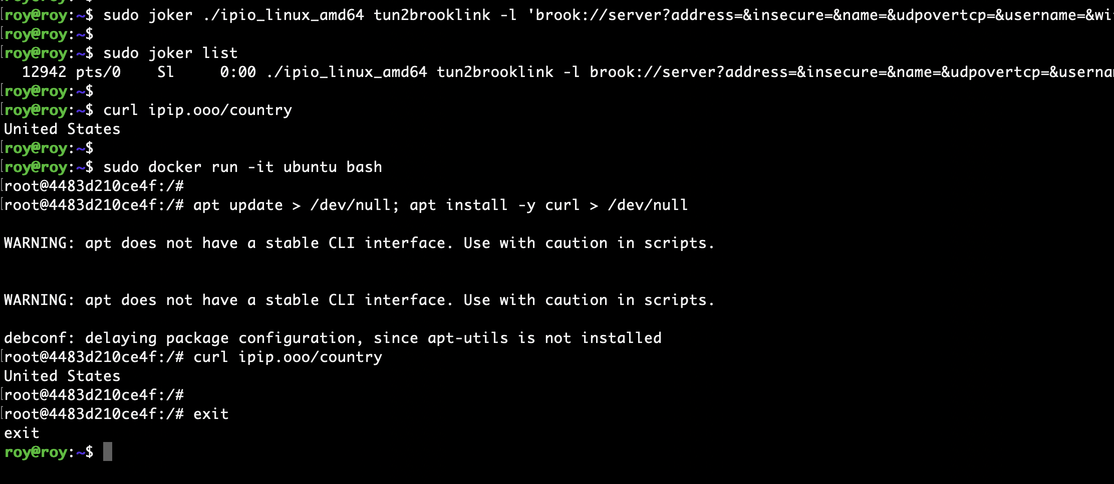 host运行tproxy后docker容器外网通但无法更新和下载 · Issue #951 · txthinking/brook · GitHub