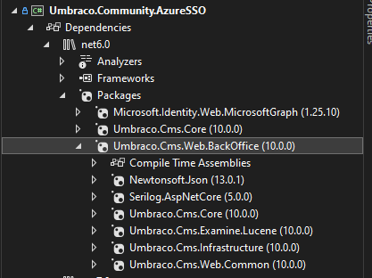 Dependencies ? ... · Issue #14 · Gibe/Umbraco.Community.AzureSSO · GitHub