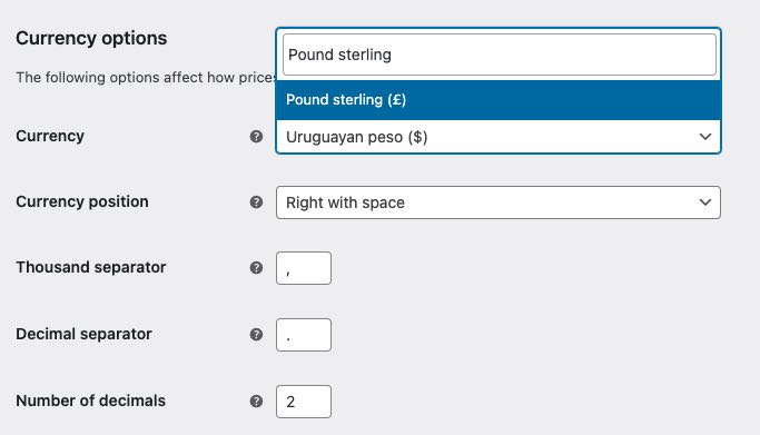 No ability to search currency via three letter currency code or common ...