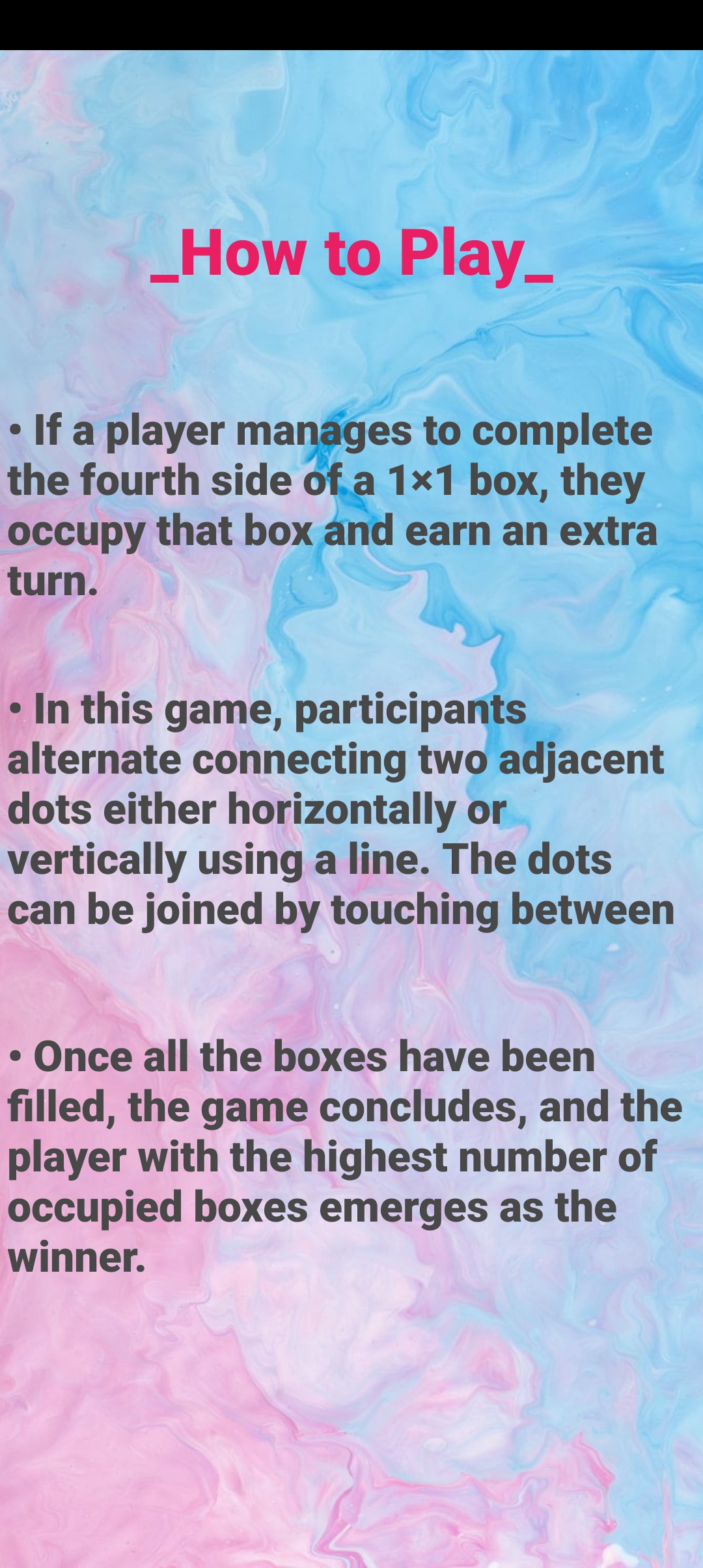 GitHub - Anubhav099/DotsNBoxes-AndroidGame: contains a multiplayer Android Game made using Java ...