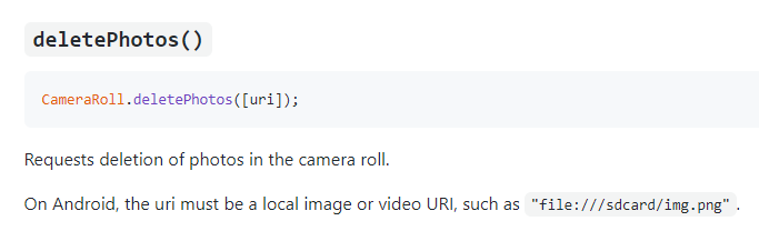 Can Camerarolldeletephotos Delete Video · Issue 152 · React Native Camerarollreact Native