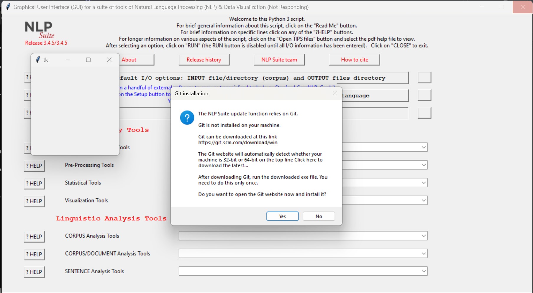 Git Error Despite Git Being Installed · Issue 1001 · Nlp Suitenlp Suite · Github