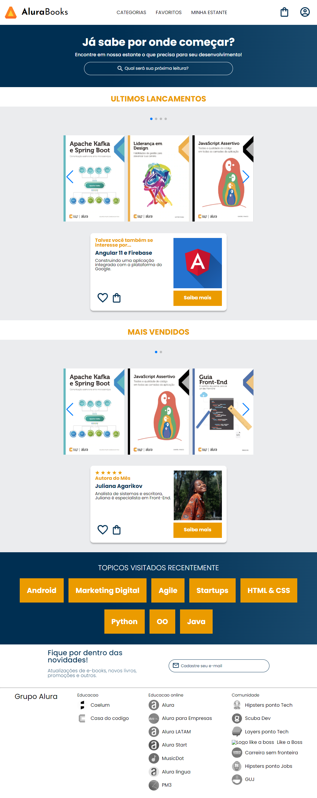 GitHub - thiagodacoregio/alurabooks: Projeto feito durante o curso de responsividade da Alura ...