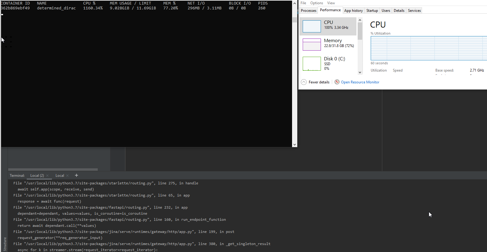 Batch Indexing Documents On A Cpu Within A Docker Container Fails · Issue 5362 · Jina Aijina