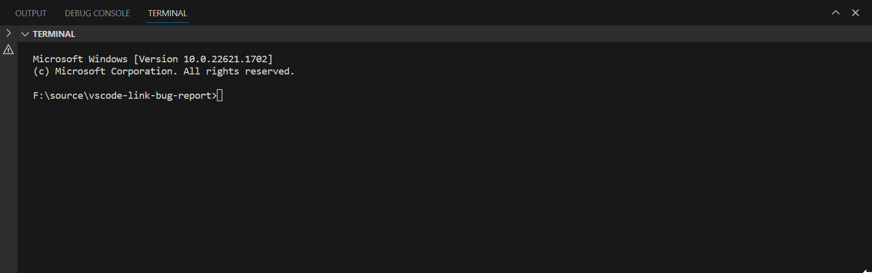 Hovering over path and scrolling still shows text decoration in integrated terminal · Issue ...