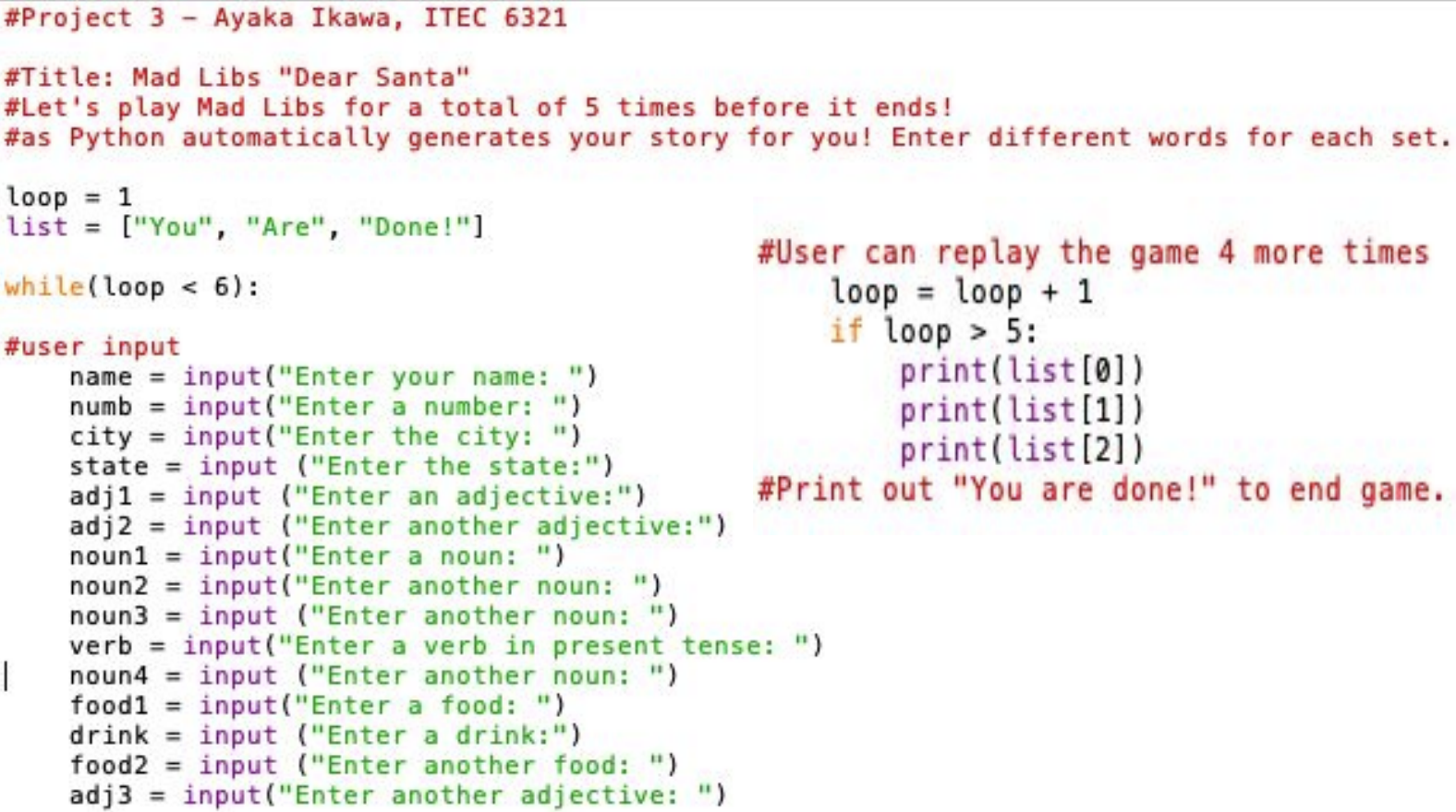 GitHub - aya727ikawa/MadLibsPythonGame: Build a Python application ...