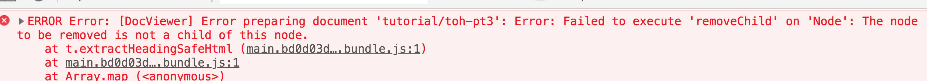 the tutorial page: https://angular.io/tutorial/toh-pt3 is hung · Issue #25796 · angular/angular ...