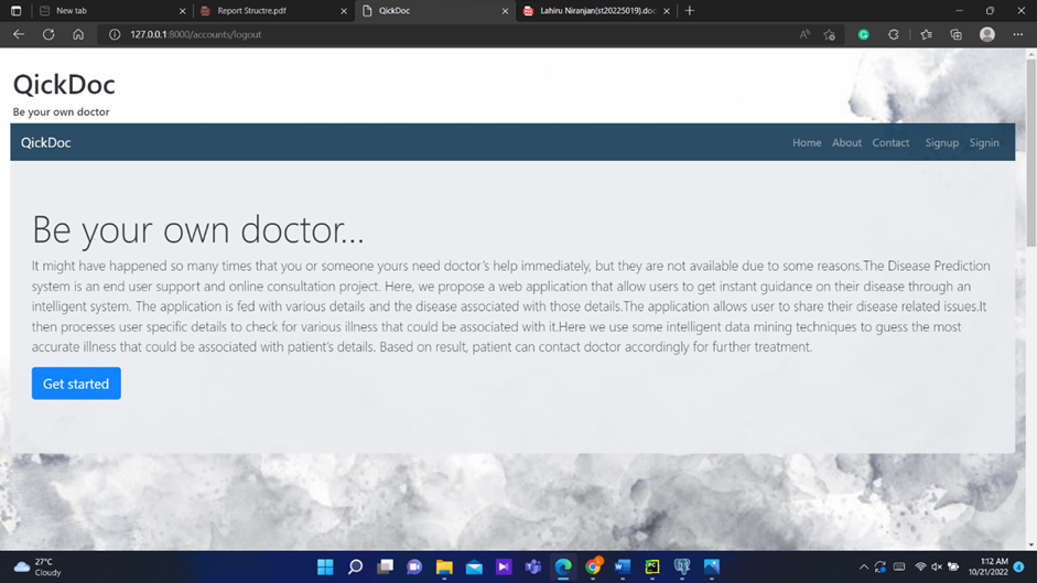 GitHub - Layyanr/Smart-Health-Disease-Prediction-System-QuickDoc-: Web Application used for ...