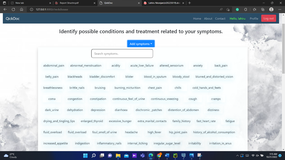 GitHub - Layyanr/Smart-Health-Disease-Prediction-System-QuickDoc-: Web Application used for ...