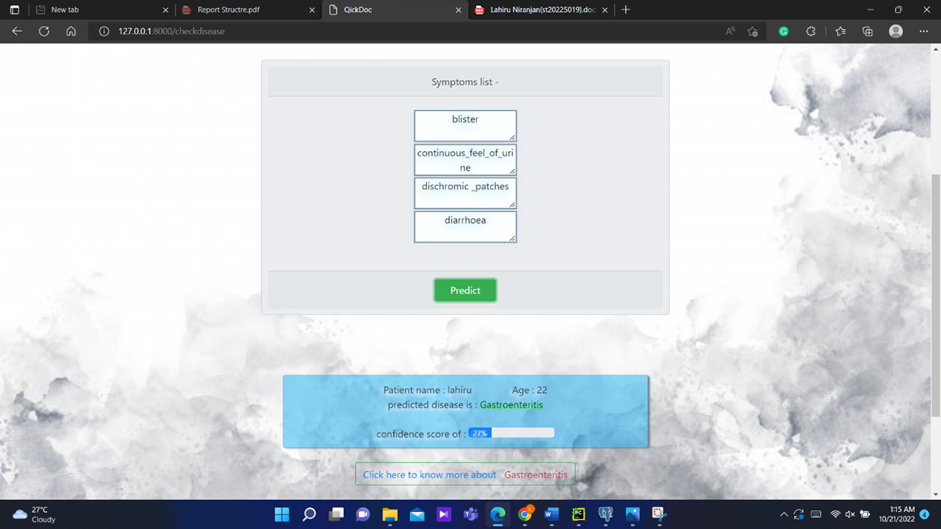 GitHub - Layyanr/Smart-Health-Disease-Prediction-System-QuickDoc-: Web Application used for ...