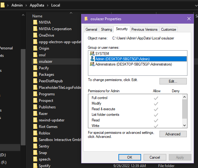 lazer only opens if I run it as administrator · Issue #22530 · ppy/osu · GitHub
