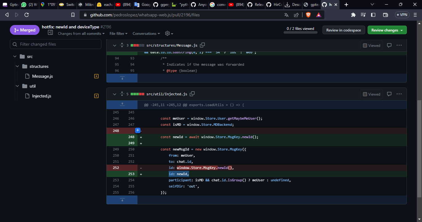 SendMessage() works, but no sent messages in the chat · Issue #2217 ...