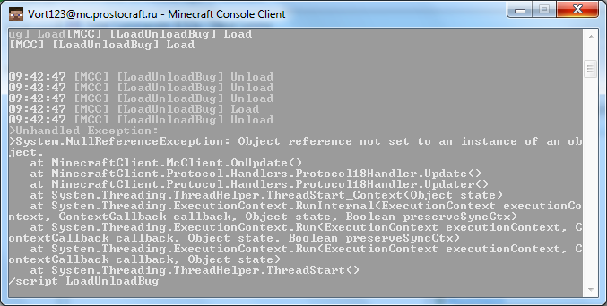Loading and unloading of bots are unreliable · Issue #1510 · MCCTeam/Minecraft-Console-Client ...