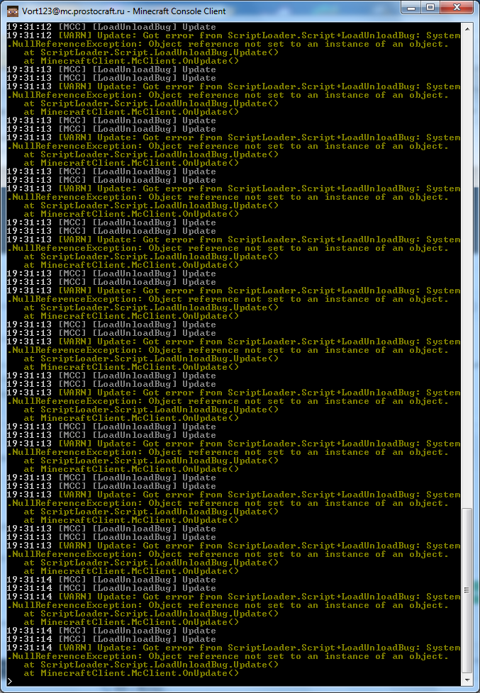 Loading and unloading of bots are unreliable · Issue #1510 · MCCTeam/Minecraft-Console-Client ...