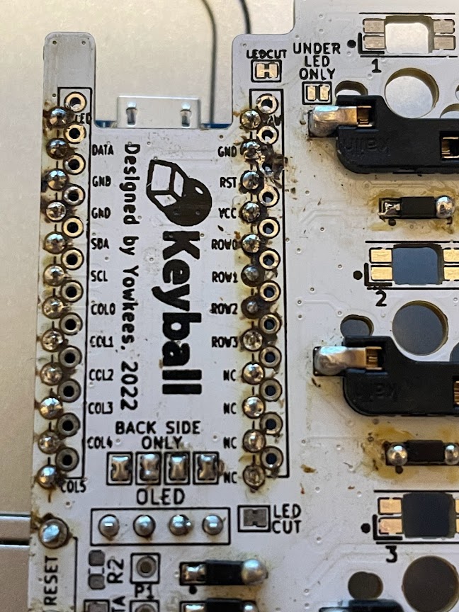 keyball44 Row2部スルーホールのランドはがれ · Yowkees keyball · Discussion #195 · GitHub