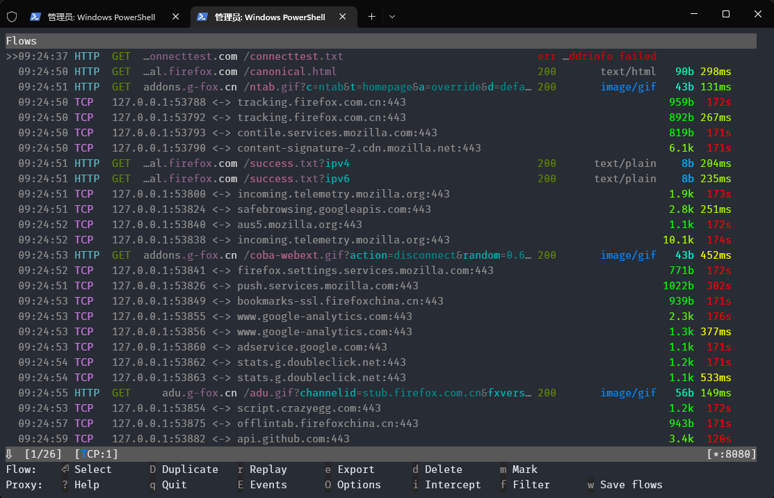 How to intercept TCP traffics of desktop app on Windows machine using INTRANET ? · mitmproxy ...