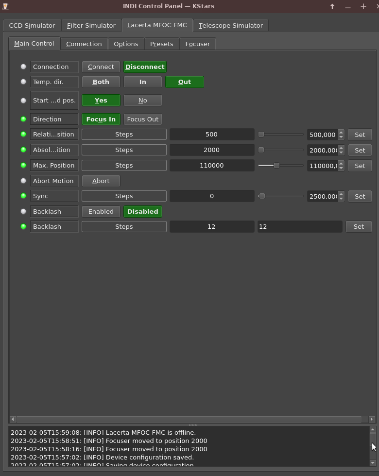 Driver "indi_lacerta_fmc_focus" (!) (for Firmware version 3.1): relative positioning inward ...