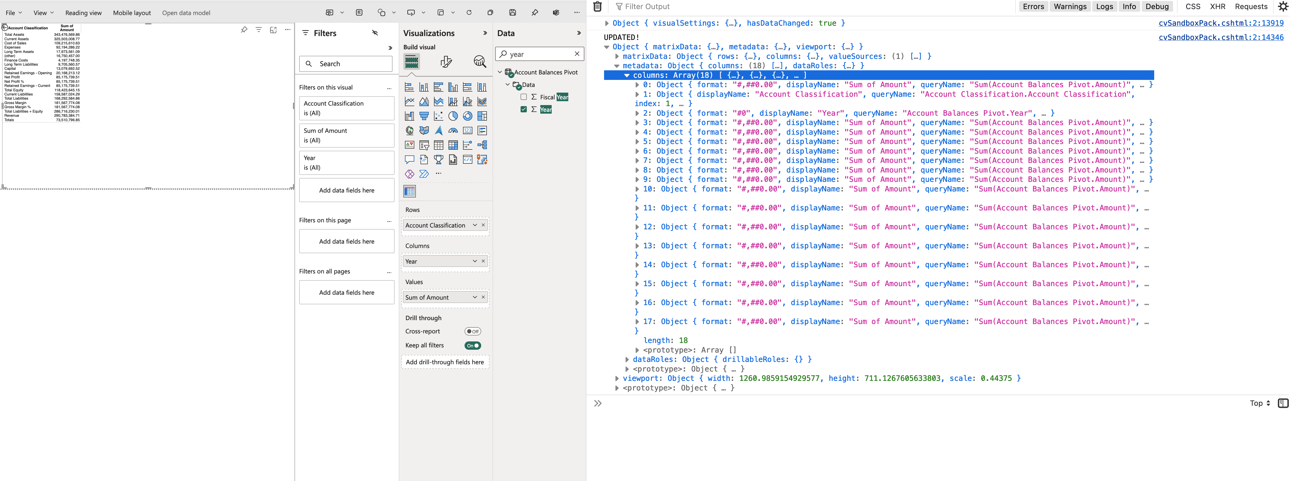 Packed visual behaves differently. DataViewMetadata has different entries for the same data ...