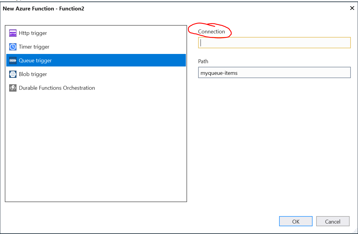 Update Visual Studio item template "Connection" string to make it ...