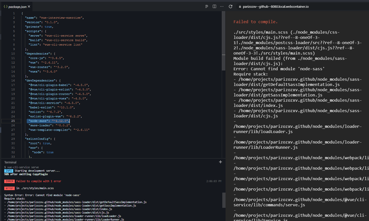 Platform not recognizing install of an npm · Issue #316 · stackblitz/webcontainer-core · GitHub