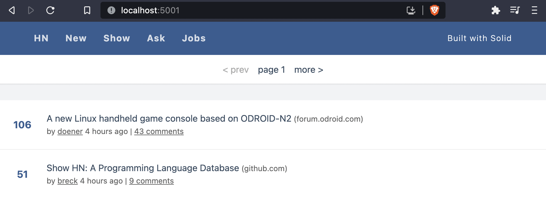 localhost 5000 results in 403 http error · Issue #11 · solidjs/solid-hackernews · GitHub
