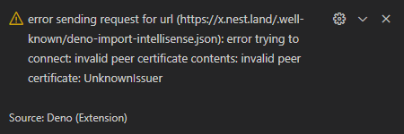 lsp: does not use $DENO_CERT when fetching registry configurations · Issue #13437 · denoland ...
