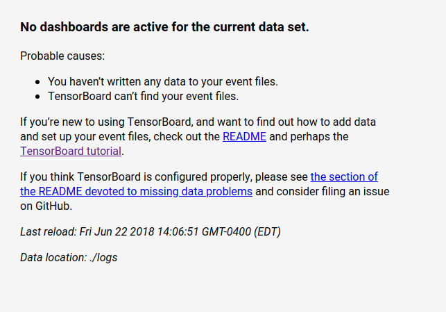 No Dashboards Are Active For The Current Data Set · Issue 124 · Yunjey Pytorch Tutorial · Github