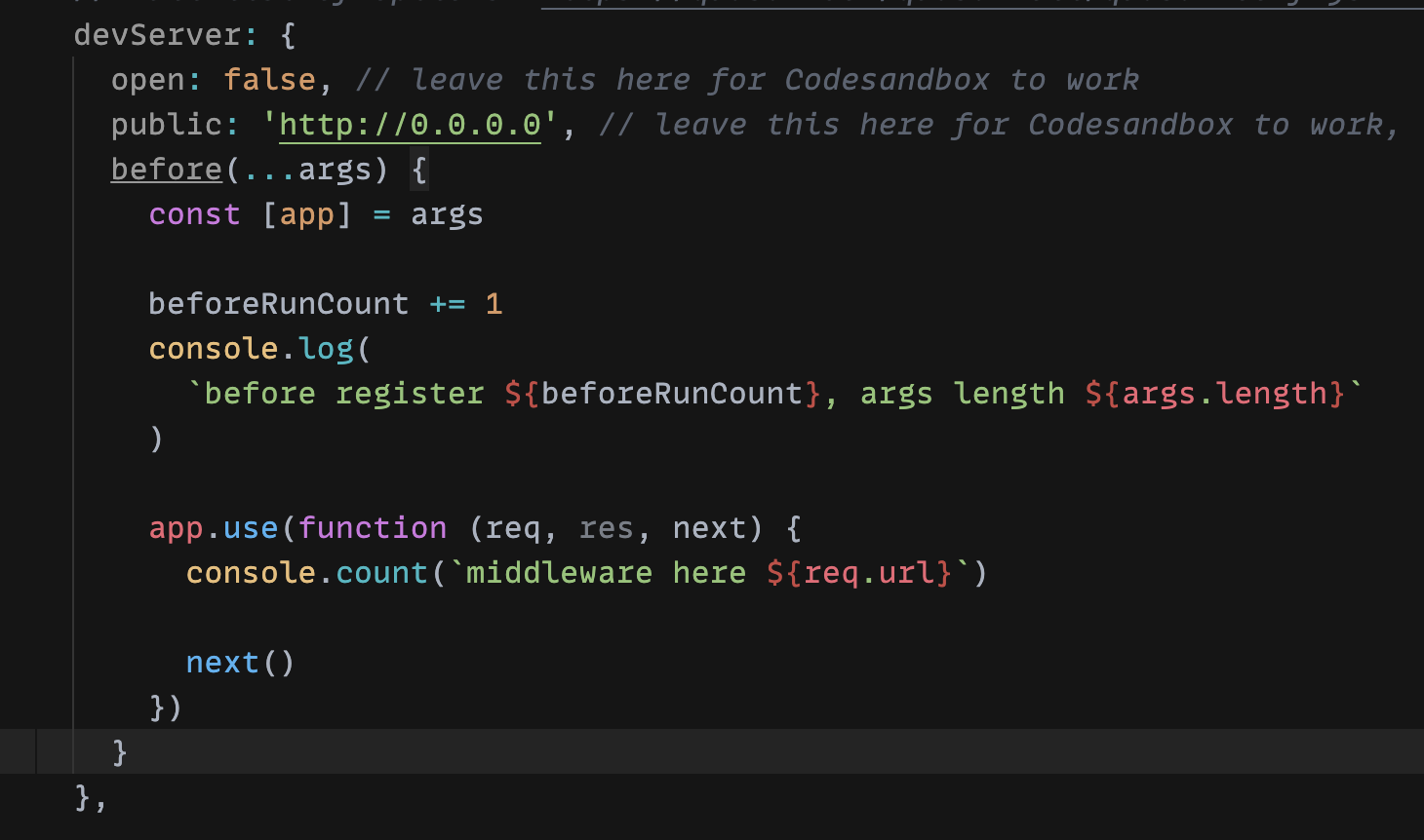 devServer.before will be access two times · Issue #8223 · quasarframework/quasar · GitHub