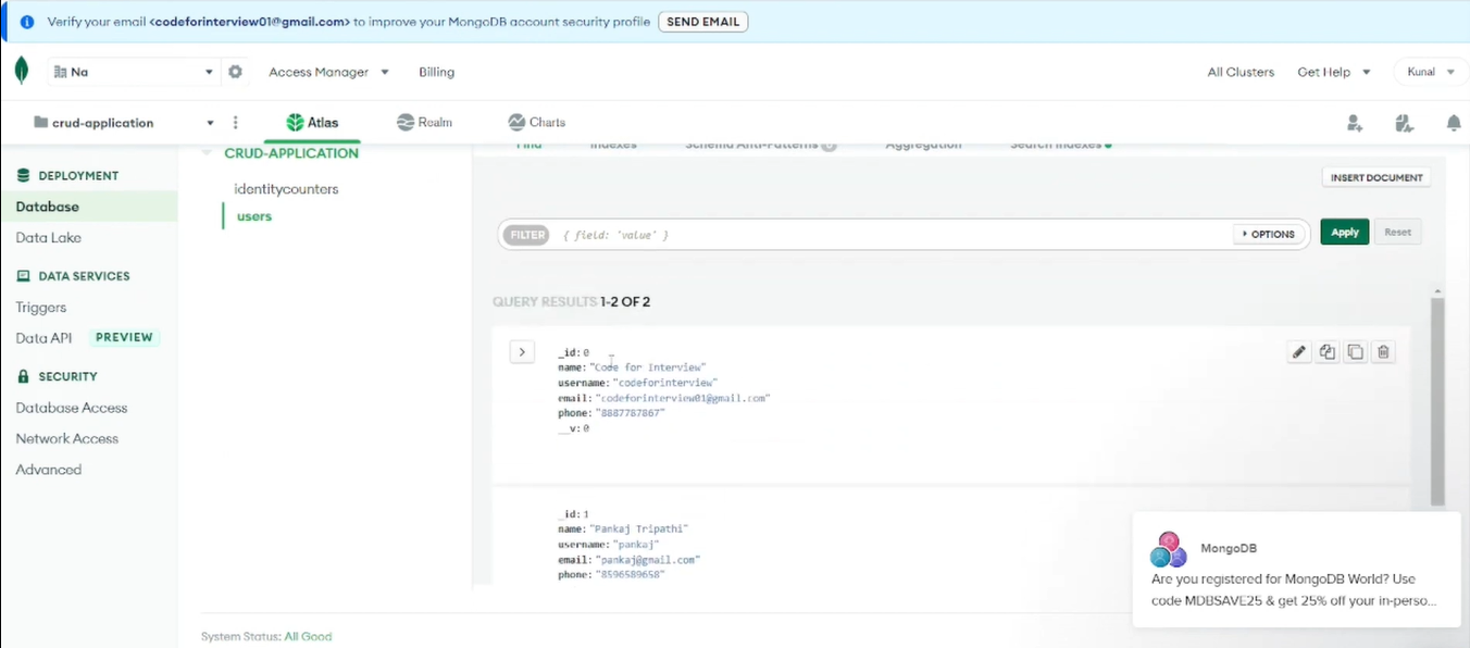 GitHub - ShivamAgarwal00/CRUD-application: The backbone of Databases. - (Create, Read, Update ...