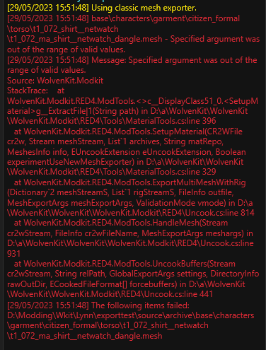 Multimesh exporter issues · Issue #1298 · WolvenKit/WolvenKit · GitHub