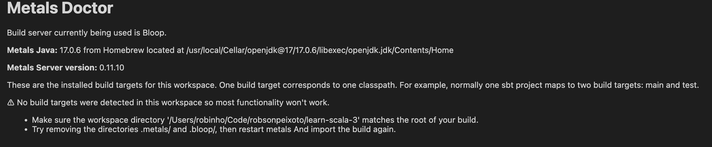 No build targets were detected in this workspace so most functionality won't work · Issue #1316 ...