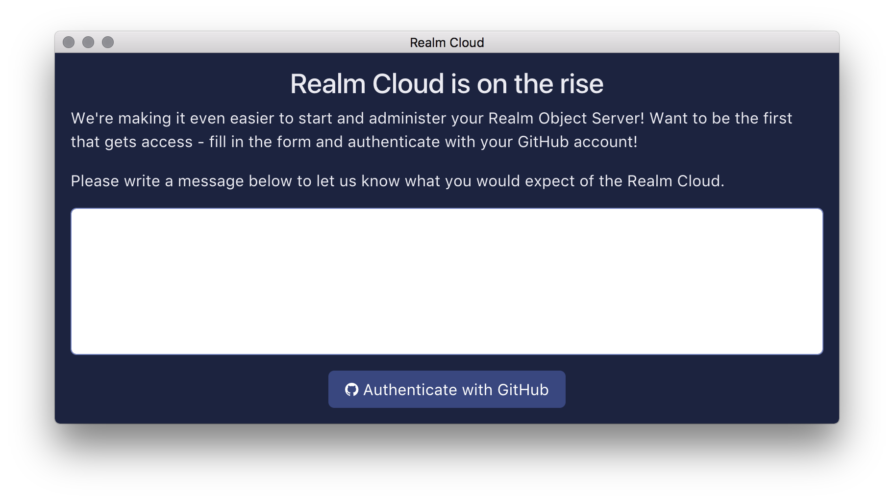 Users outside of Realm wants to see that they're on a wait list for ...