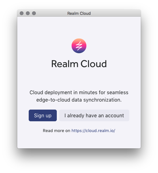 Users clicking "Login to Realm Cloud" initially wants an introduction · Issue #636 · realm/realm ...