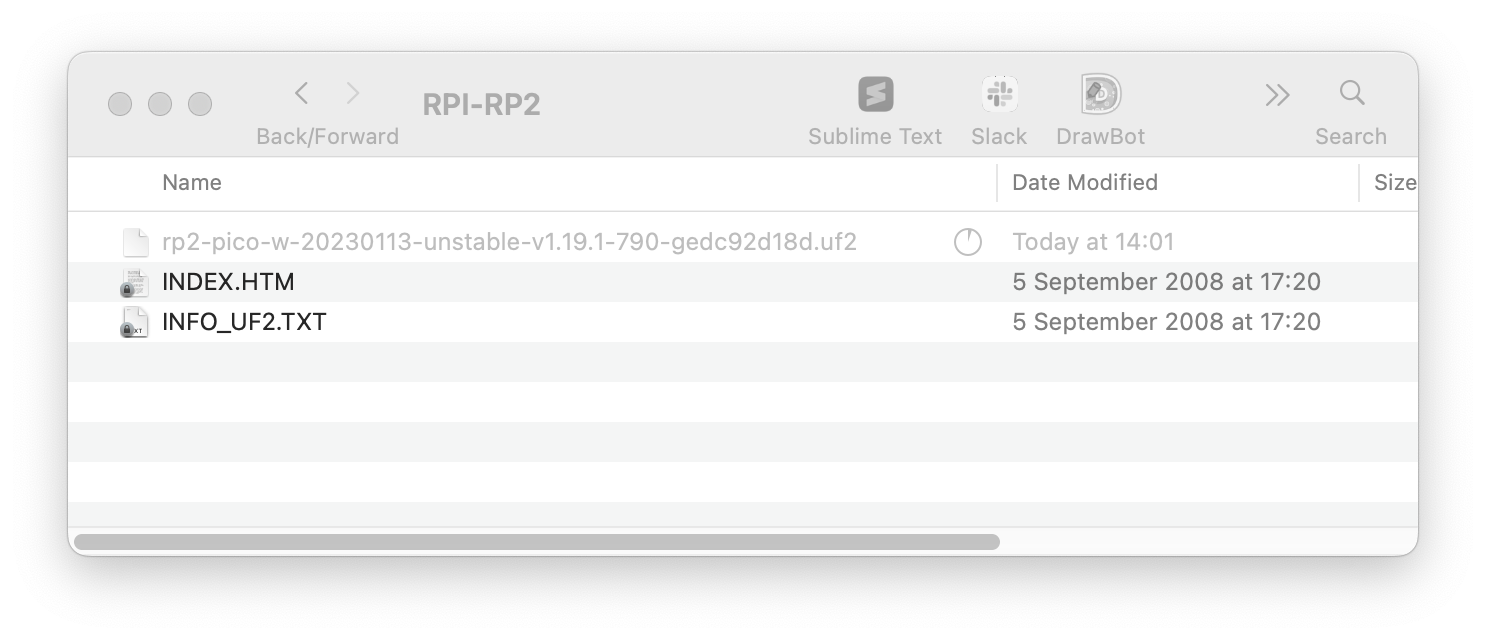 Cannot Drag A Uf2 To Rpi Rp2 On Macos Ventura · Issue 1081 · Raspberrypipico Sdk · Github 0935