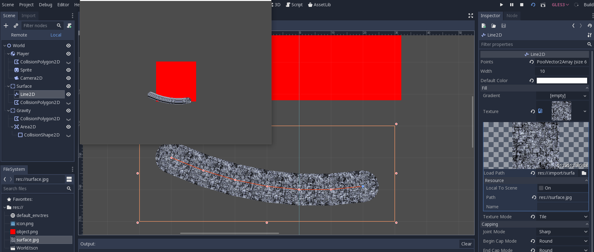 Repeating images (tiling) along a Line2D does not "always" work · Issue #25768 · godotengine ...