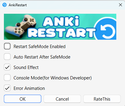 GitHub - shigeyukey/AnkiRestart: AnkiRestart is an add-on to quickly restart Anki.