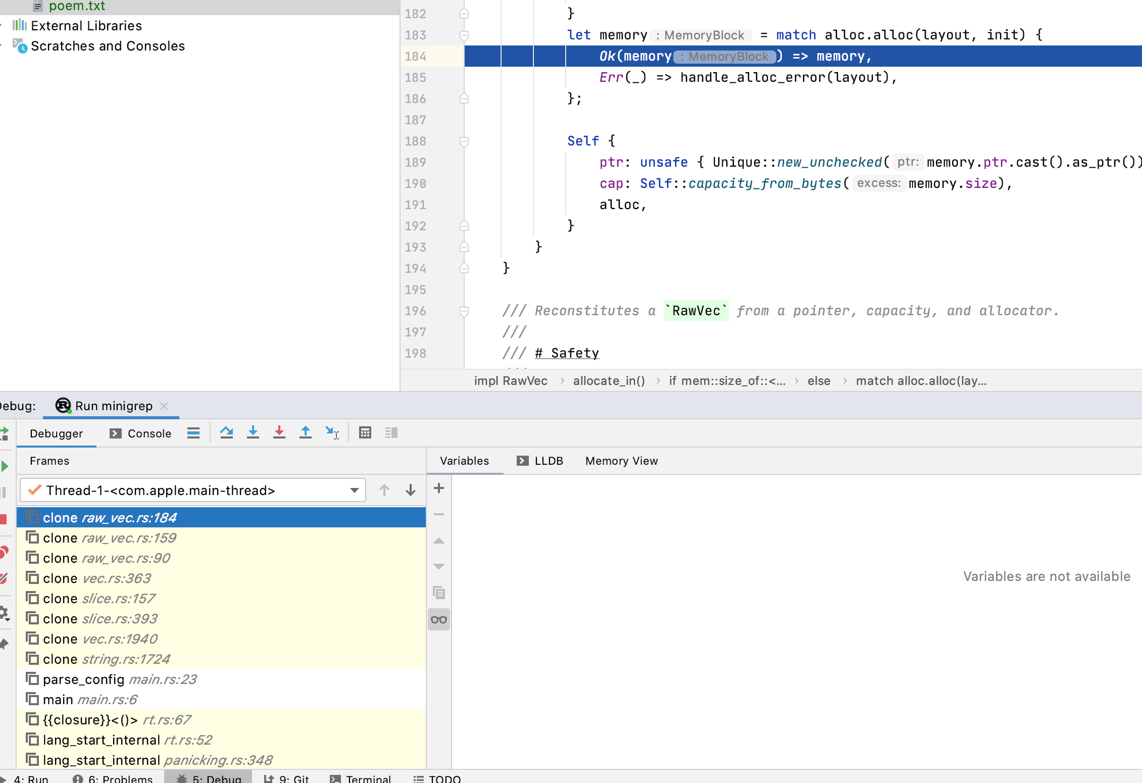 CLion's debugger doesn't show stdlib source code when using LLDB · Issue #4924 · intellij-rust ...