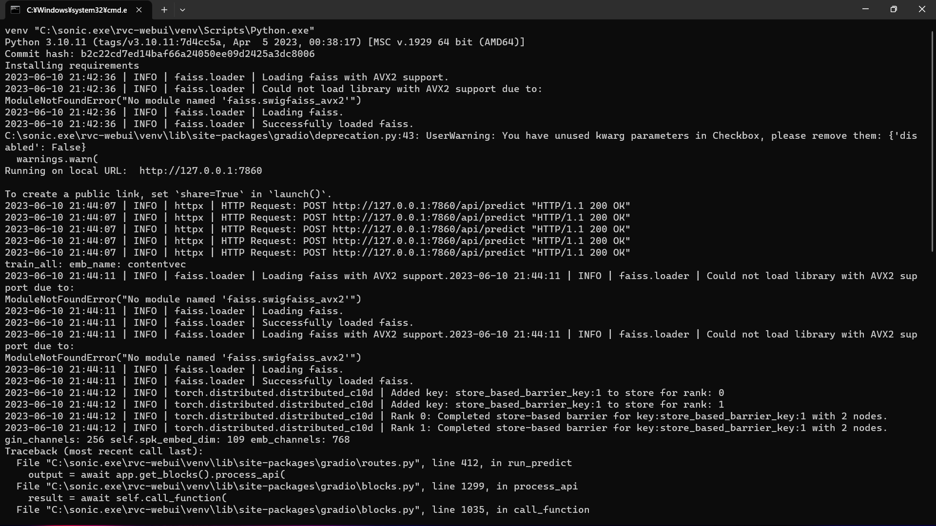 webui-user.batを実行中にエラーが発生しました。 · Issue #18 · ddPn08/rvc-webui · GitHub