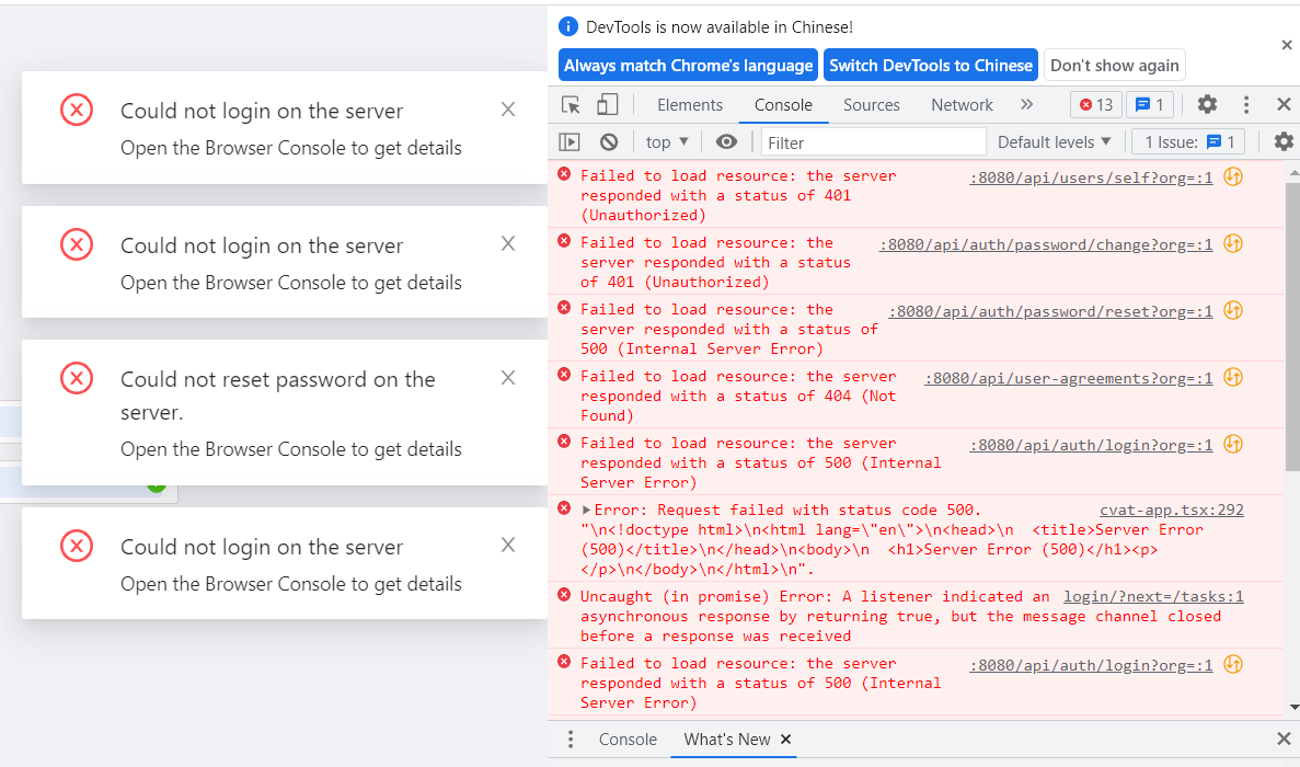 user log error and make new task error · Issue #5849 · cvat-ai/cvat · GitHub