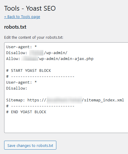 Create Robotstxt File From Yoast Seo Tools Is Different · Issue 19405 · Yoastwordpress Seo