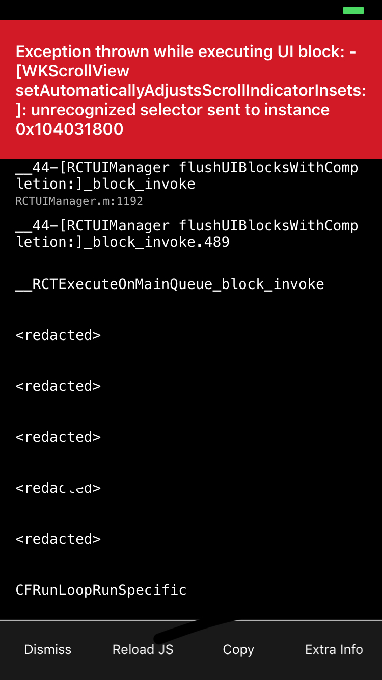 WKScrallView unrecognized selector sent to instance · Issue #1857 · react-native-webview/react ...