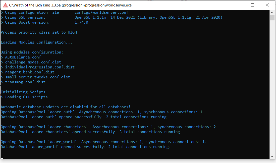 Worldserver closes · Issue #86 · ZhengPeiRu21/mod-individual-progression · GitHub