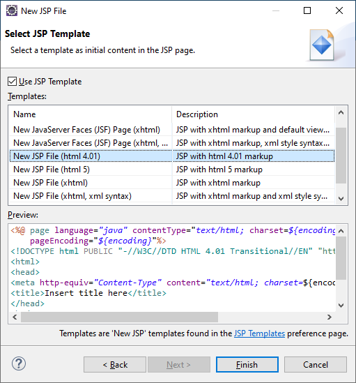 [Accessibility]A11y_ Java Tooling for IntelliJ/Eclipse_Select JSP Template: The information that ...