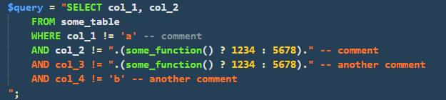 PHP MySQL formatting error with accents in string · Issue #58261 · microsoft/vscode · GitHub