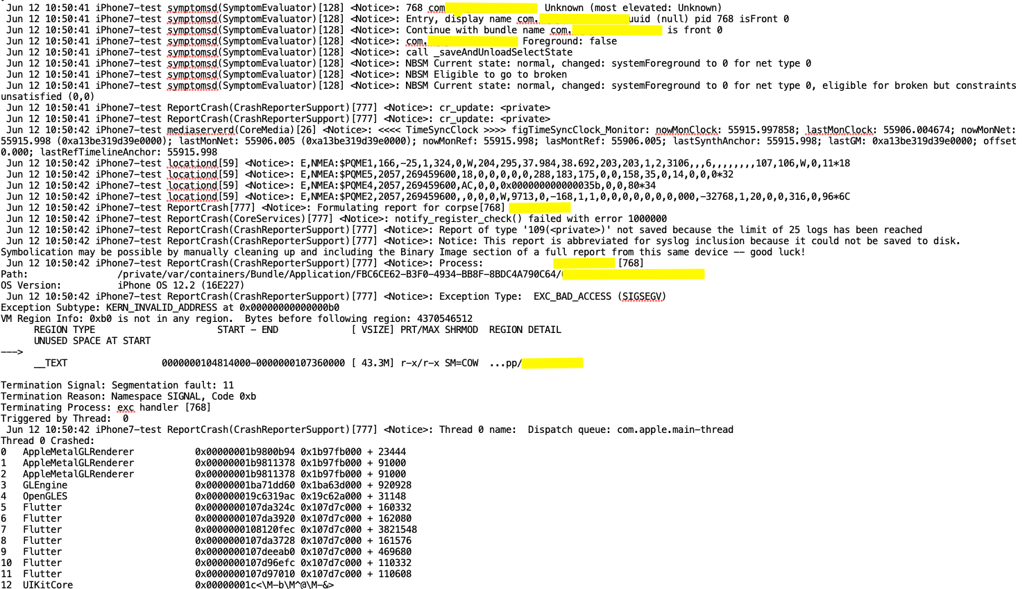 Crash On Ios At Applemetalglrenderer`gldcontextrec · Issue 32453 · Flutterflutter · Github