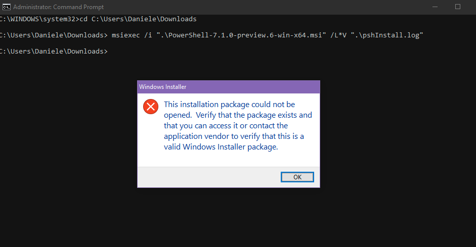 Installer for v7.1.0-rc.1 doesn't work · Issue #13719 · PowerShell ...
