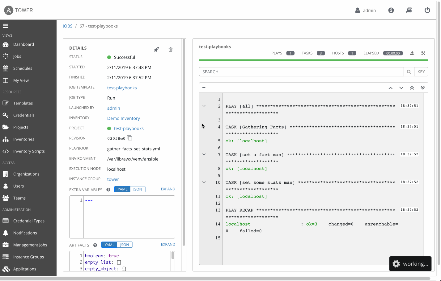 Artifacts are not always returned from completed job runs · Issue #3193 · ansible/awx · GitHub