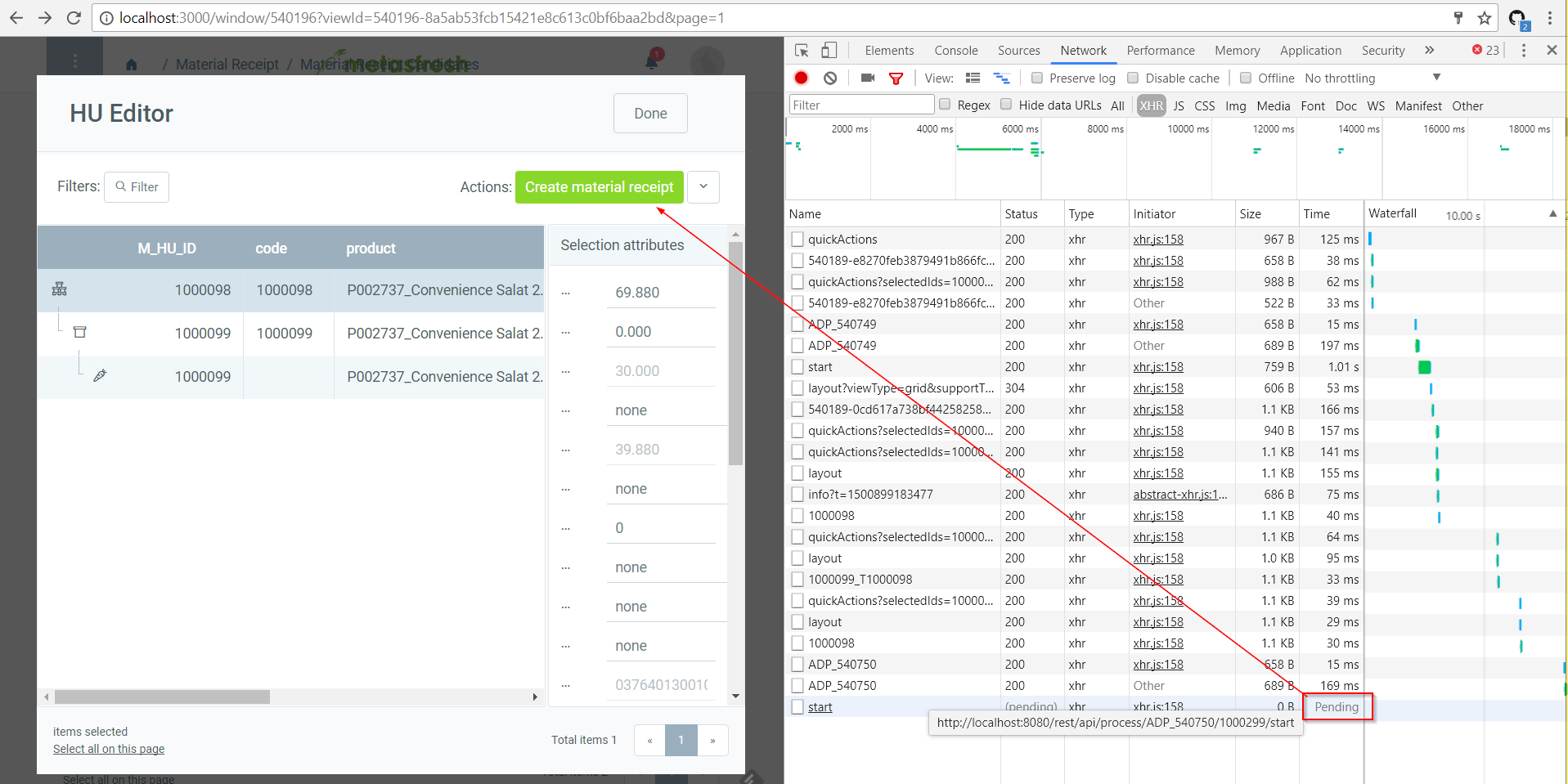Disable quick action dropdown button while running the action · Issue #992 · metasfresh ...